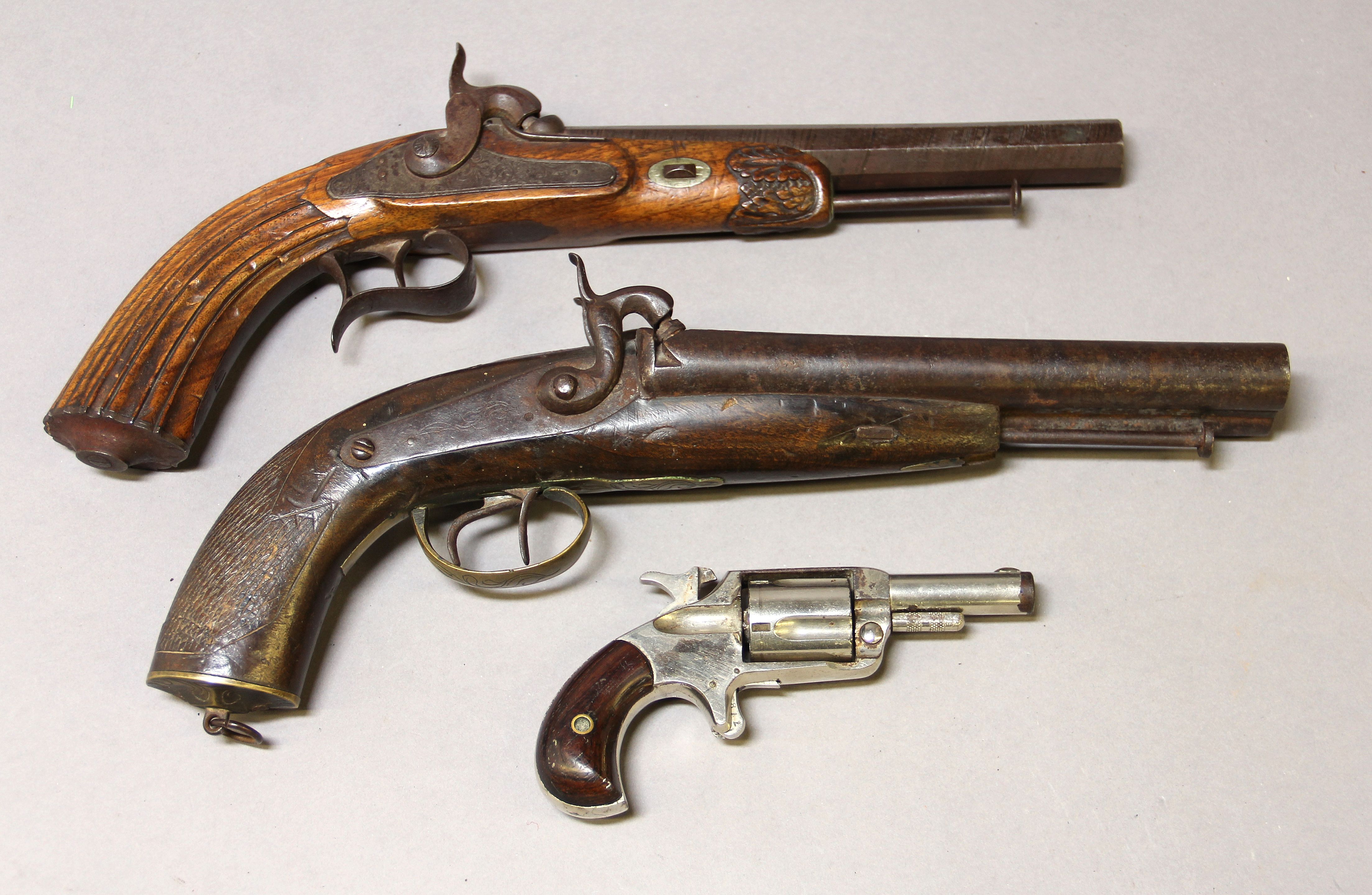 Bonhams : A lot of three 19th century handguns -Select US Arms Type-