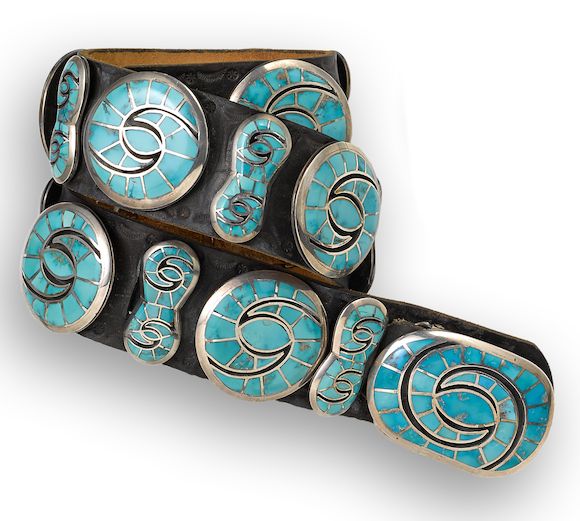Bonhams : A Navajo concha belt