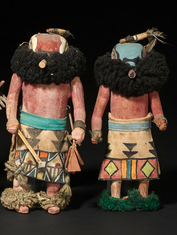 Bonhams : Two Zuni kachina dolls