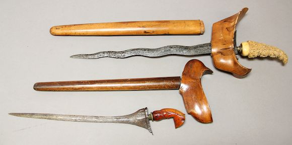 Bonhams : A lot of two composite Indonesian keris -Select US Arms Type-