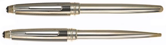 Bonhams : MONTBLANC: Sterling Silver & Carbon Fibre Rollerball ...