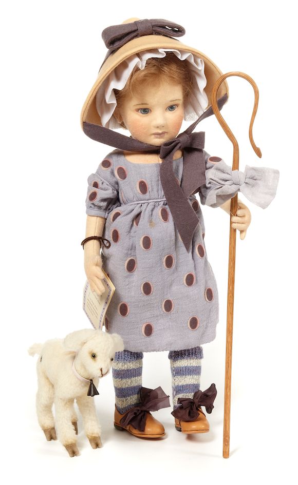 Bonhams : An R. John Wright felt doll of Little Bo-Peep