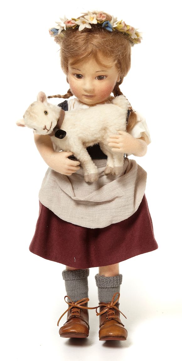 Bonhams : An R. John Wright doll of Heidi and her goat Snowflake