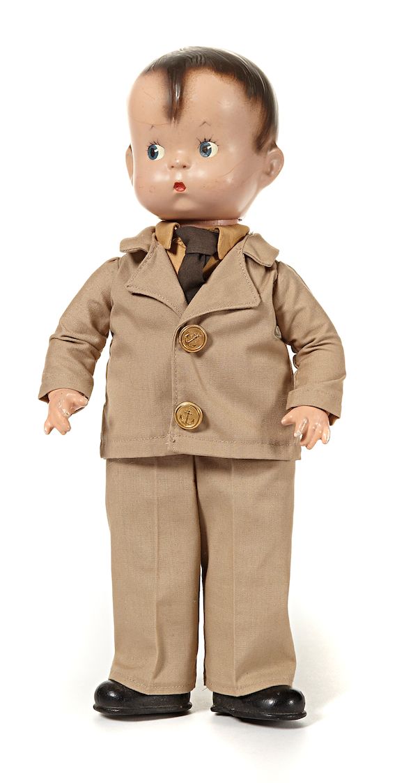 Bonhams : An EFFanBEE composition Skippy doll of a soldier