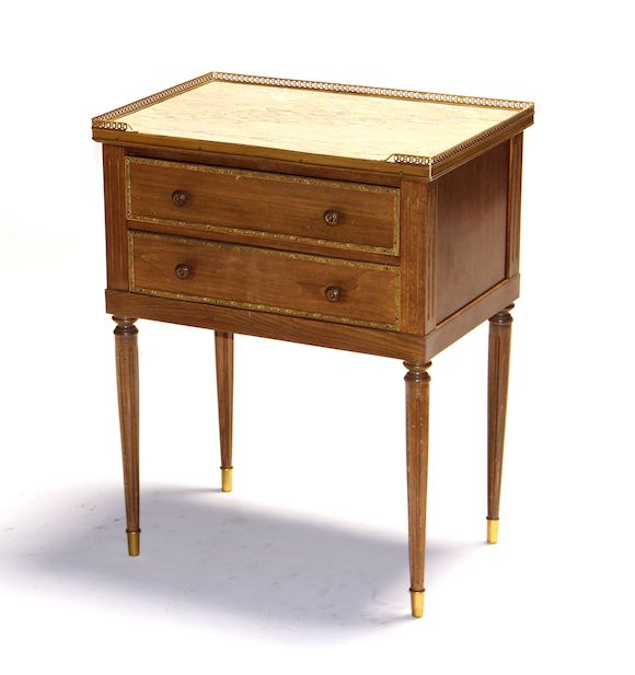Bonhams : A pair of Louis XVI style night stands 20th century