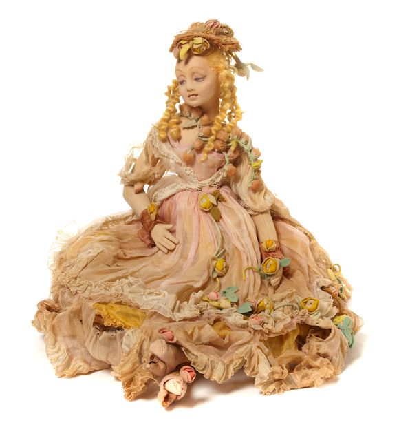 Bonhams : A Lenci felt lady doll of Madame Pompadour