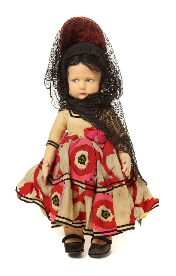 Bonhams : A Lenci felt girl doll in traditional Spanish costume