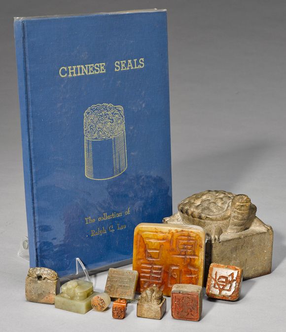 Bonhams : A group of ten seals with turtle finials