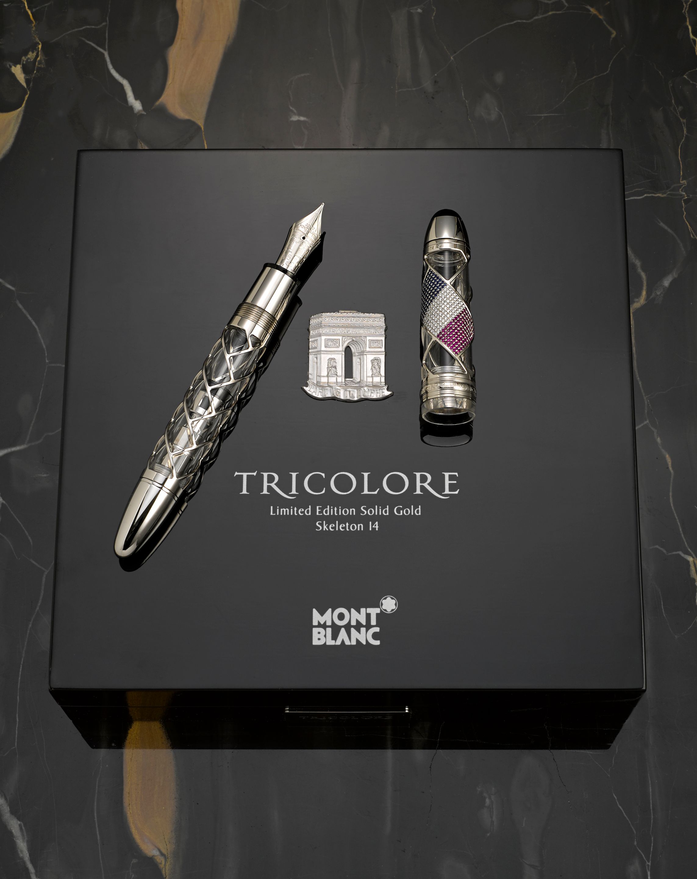 Bonhams : MONTBLANC Skeleton Tricolore French Flag Limited Edition 14 ...