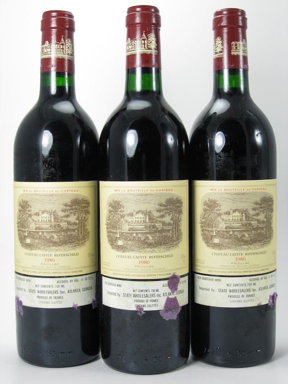 Bonhams : Château Lafite Rothschild 1986 (3)