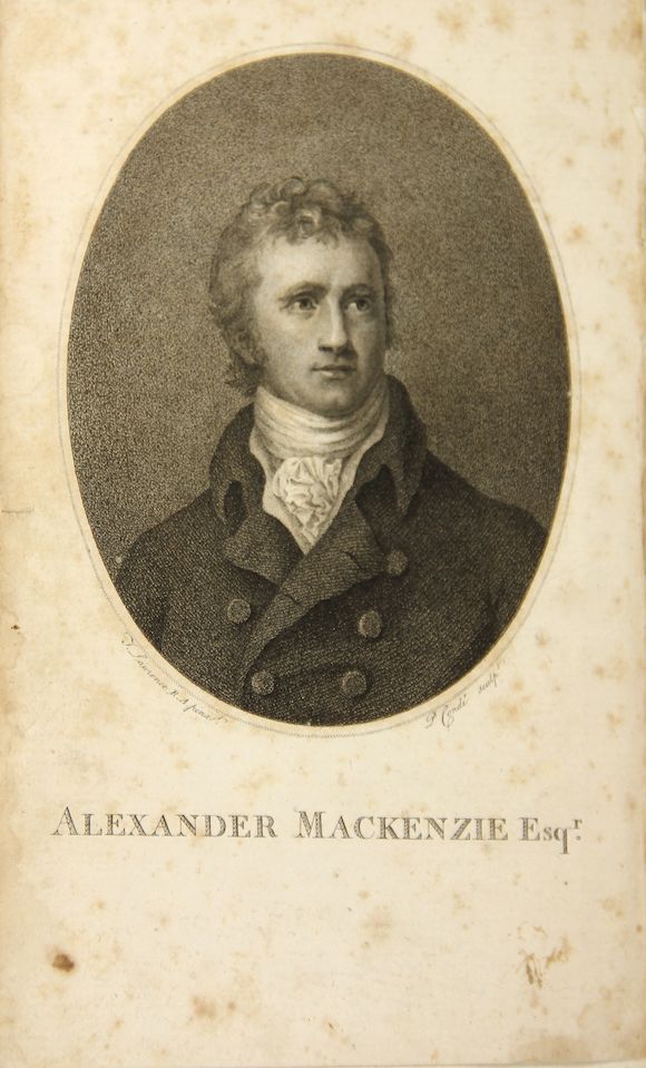 Bonhams : MACKENZIE, ALEXANDER. 1764-1820. Voyages from Montreal, on ...
