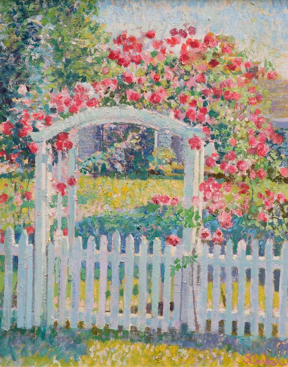 Bonhams : Sam Barber (American, born 1943) Rose Trellis (Nantucket, Ma ...