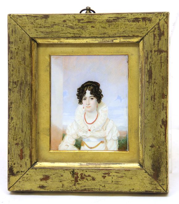 Bonhams : An English portrait miniature of a lady Charles Foot Tayler ...