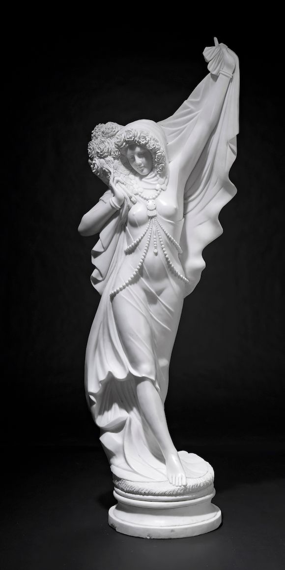 Bonhams : An Orientalist marble figure of an odalisque second half 20th ...