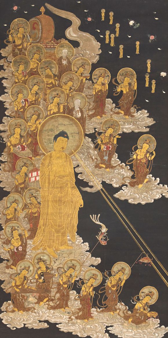 Bonhams : Anonymous Buddhist (19th century) Amida Raigo