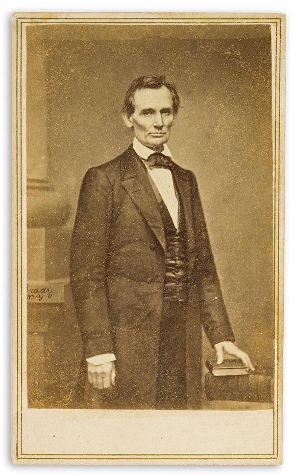 Bonhams : LINCOLN BY BRADY—THE COOPER UNION PORTRAIT. Albumen print ...