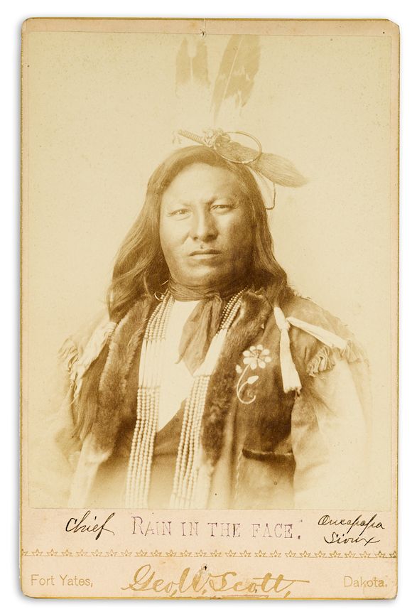 Bonhams : LAKOTA—RAIN-IN-THE-FACE. c.1835-1905. Albumen print cabinet ...