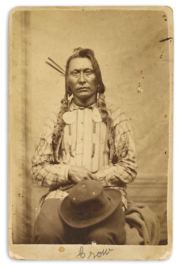 Bonhams : LAKOTACROW. fl. 1876. Albumen print cabinet card, seated ...