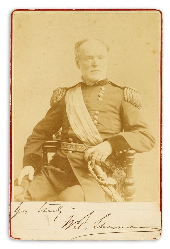 Bonhams : SHERMAN, WILLIAM TECUMSEH. 1820-1891. Albumen print cabinet ...