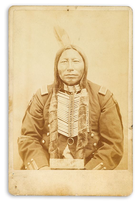 Bonhams : LAKOTACROW KING. d.1884. Albumen print cabinet card, waist ...