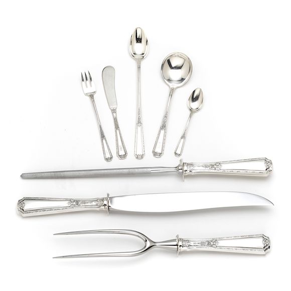 Bonhams : An American sterling silver part flatware service by Towle ...