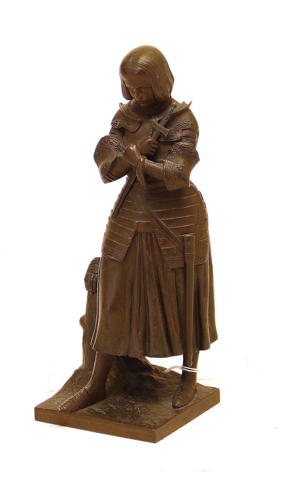 Bonhams : A French patinated bronze figure of Jeanne d'Arc (Joan Of Arc ...