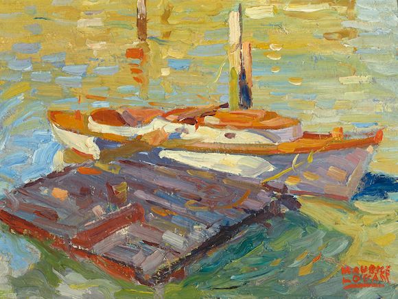Bonhams : Maurice Logan (American, 1886-1977) The landing float 12 x 16in