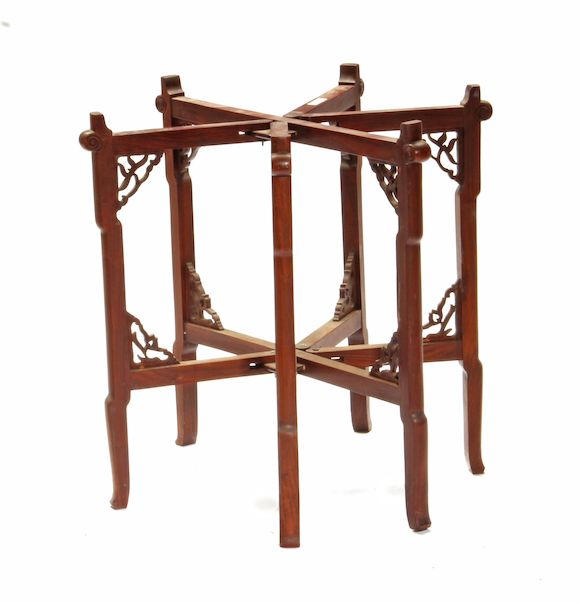 Bonhams : Two Chinese hinged collapsible stands