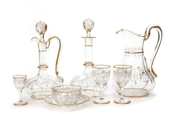 Bonhams A Large Group Of Enameled Glassware