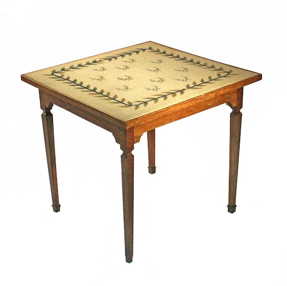 Bonhams : A Louis XVI needlepoint inset beechwood games table late 18th ...