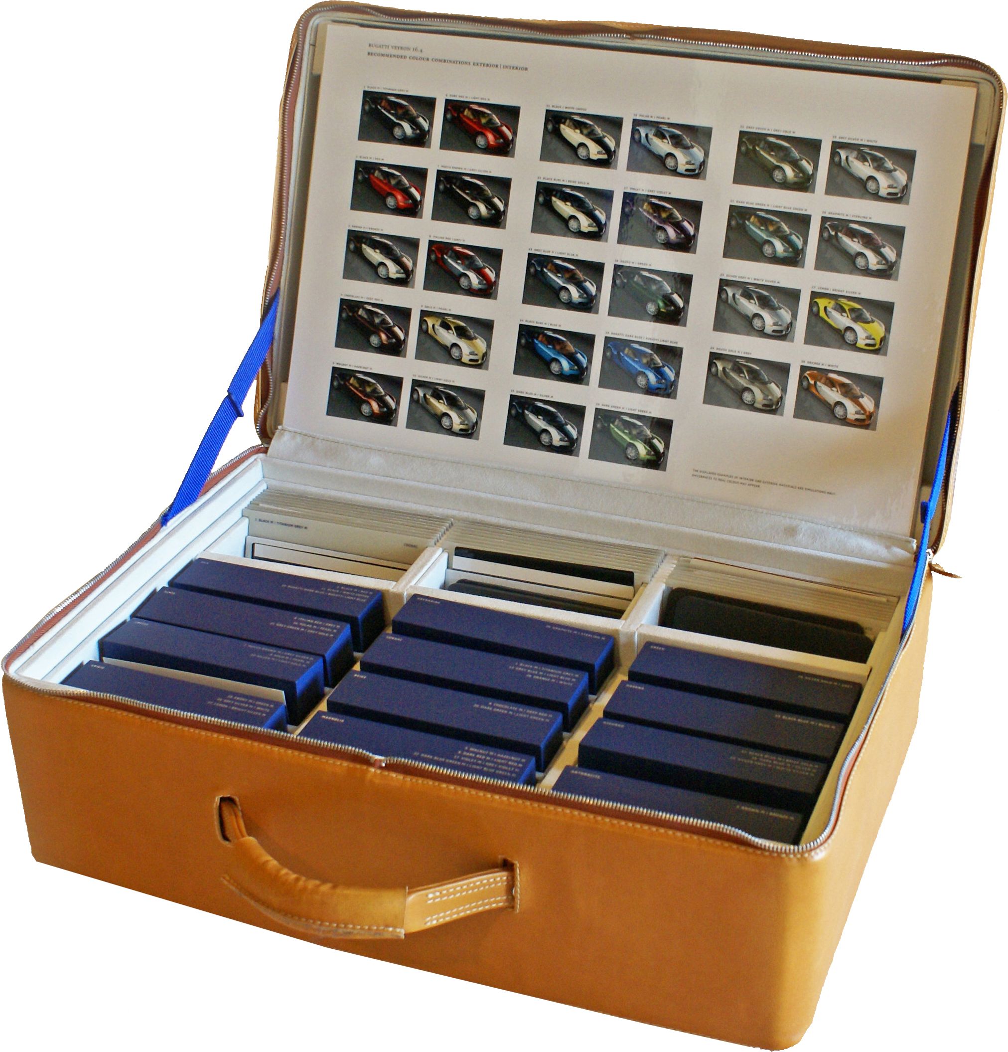 Bonhams Cars : A Bugatti Veyron dealer color combinations sample kit,