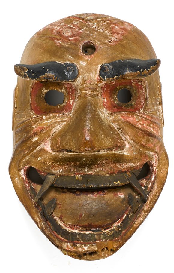Bonhams : A Noh mask of a Tenjin Edo period (16th/17th century)