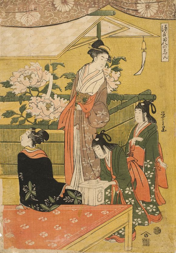 Bonhams : Hosoda Eishi (1756-1829) One woodblock print