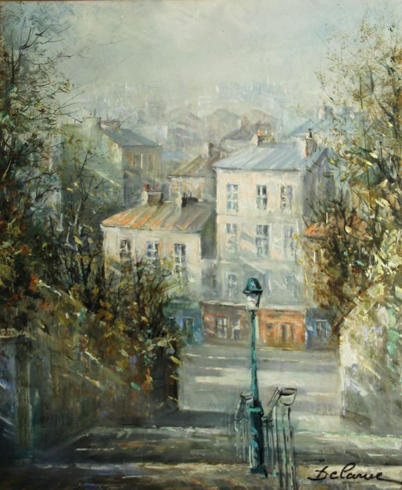 Bonhams : Lucien Delarue (French, born 1925) Rue du Calvaire ...