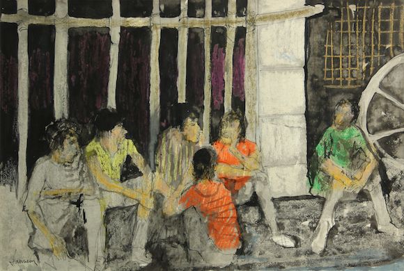 Bonhams : Jean Jansem (French, born 1920) Les Basques, c. 1975 15 x 22 ...