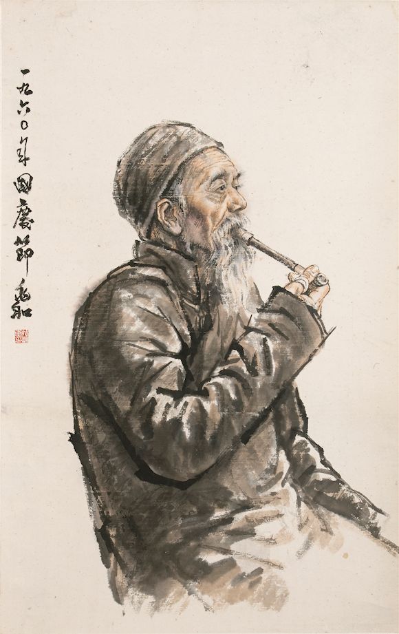 Bonhams : Jiang Zhaohe (1904-1986) Portrait of an Old Man