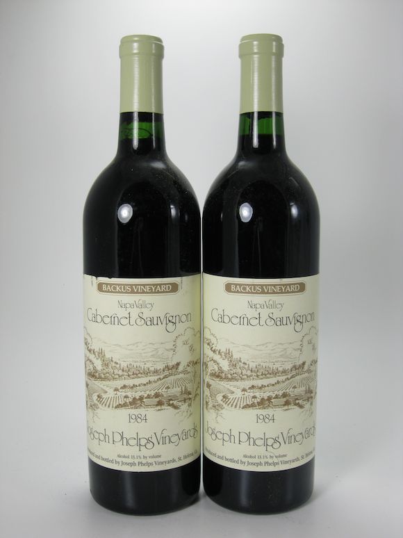Bonhams : Joseph Phelps Cabernet Sauvignon, Backus 1984 (5 bottles, 2 mag)