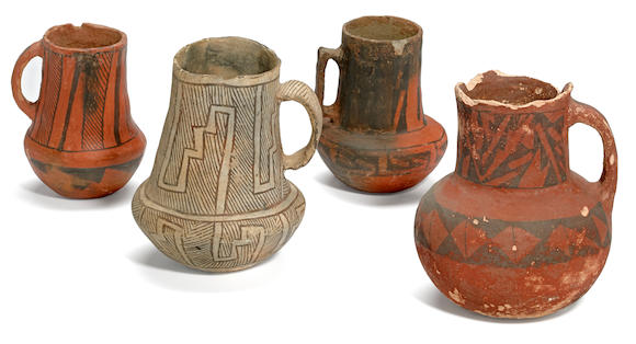 Bonhams Four Anasazi Pitchers