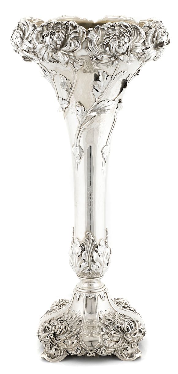 Bonhams : A monumental American sterling silver Art Nouveau floral ...