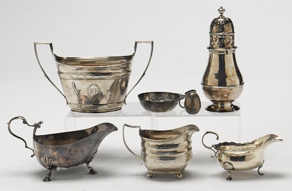 Bonhams : An assembled group of English silver hollowware by various ...