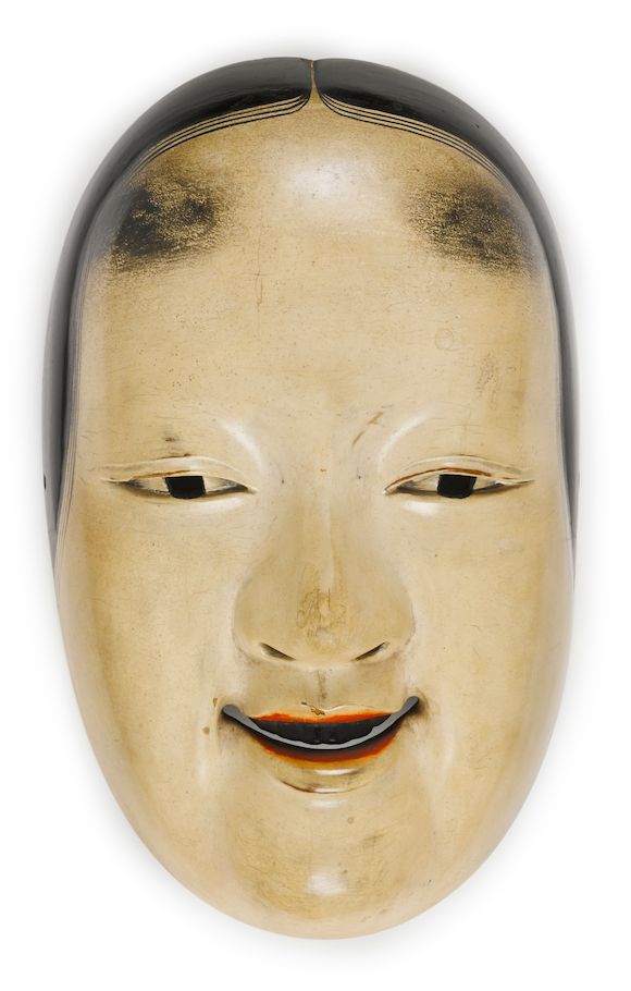 Bonhams : A Noh mask of Ko-Omote Edo period (19th century)
