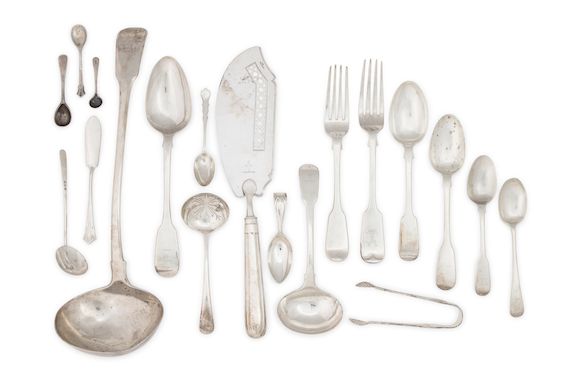 Bonhams : An assembled group of mostly Georgian/Victorian sterling ...