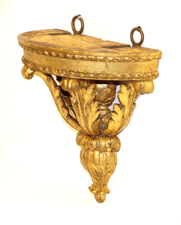Bonhams : A Spanish Neoclassical giltwood bracket last quarter 18th century