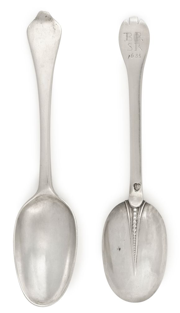 Bonhams : Two English silver rat-tail spoons the first by Isaac Callard ...