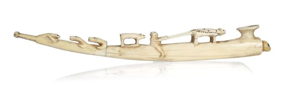 Bonhams : An Eskimo ivory pipe