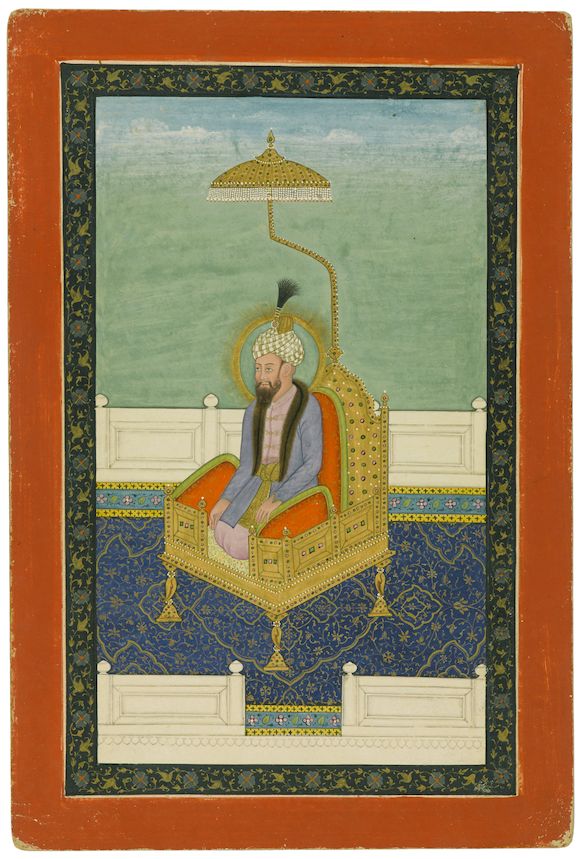 Bonhams : A portrait of Humayun India, early 19th century