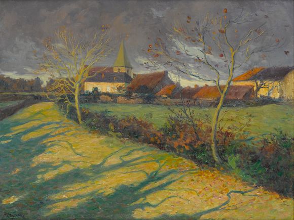 Bonhams : PAUL MADELINE (1863-1920) Paysage d'automne 19 11/16 x 25 9 ...