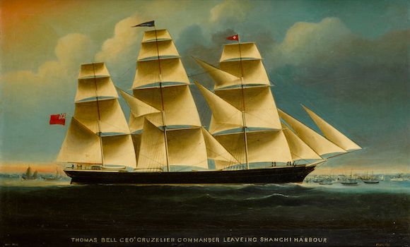 Bonhams : Min Qua (Chinese, 19th century) The British clipper ship ...