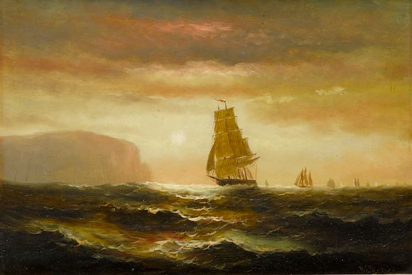 Bonhams : Elbridge Wesley Webber (AMERICAN, 1839-1914) Shipping off the ...