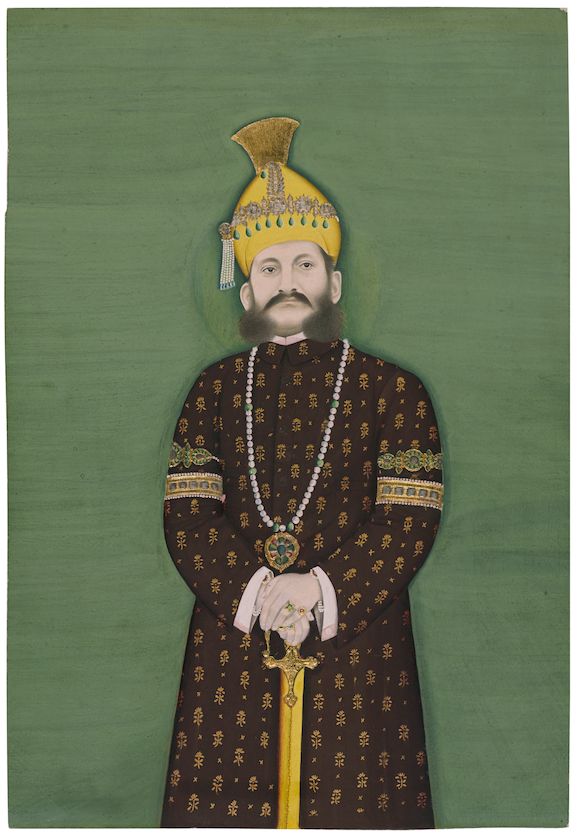 Bonhams : A portrait of Asaf Jah VI, Nizam of Hyderabad Deccan, circa 1890